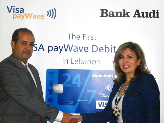 Bank Audi launches the VISA PayWave Technology on Debit Cards for the ...